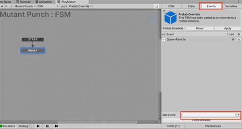 Unity Playmaker Trigger An Event In The Middle Of An Animation Styly