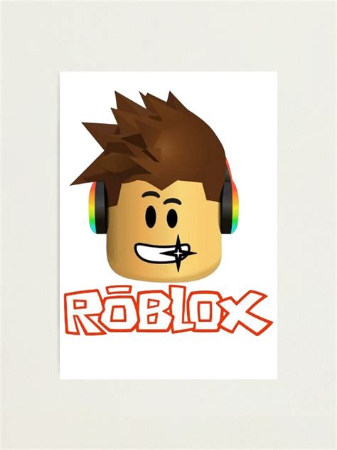 Roblox Face Photographic Print For Sale By Ryan Designer Redbubble