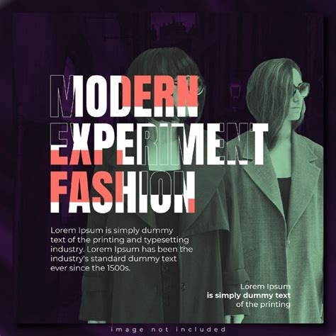 Premium Psd Modern Futuristic Dark Fashion Social Media Template