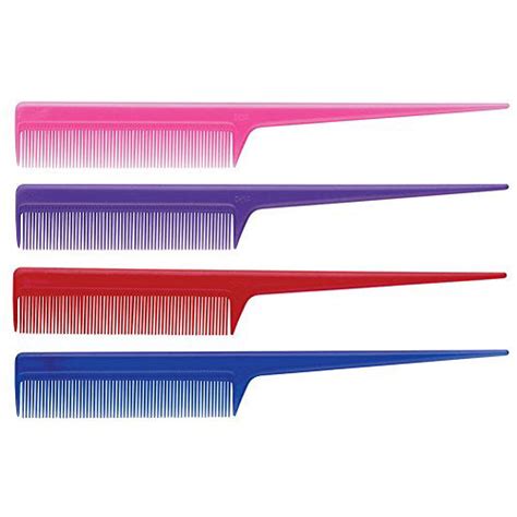 Diane Thin Rat Tail Comb Assorted Colors Image Beauty