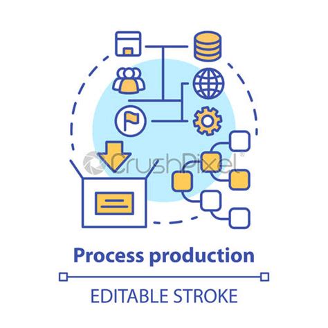 Mass Production Concept Icon Manufacturing Method Idea Thin Line