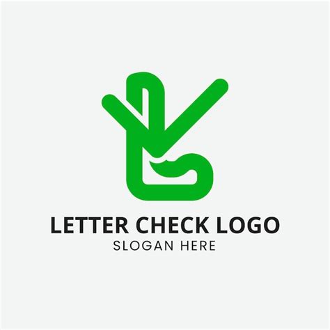 문자 L 및 체크 표시 로고 L 문자 로고 디자인 영감 로고 디자인 템플릿 프리미엄 벡터