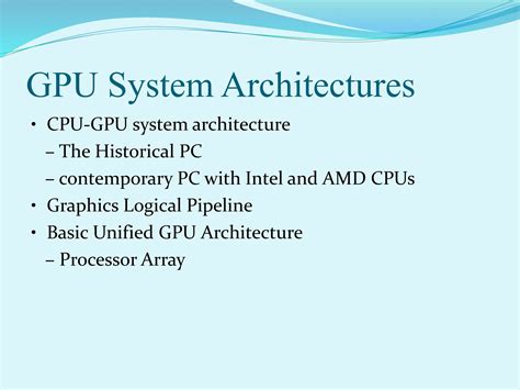 Graphics Processing Unit Gpu System Ppt