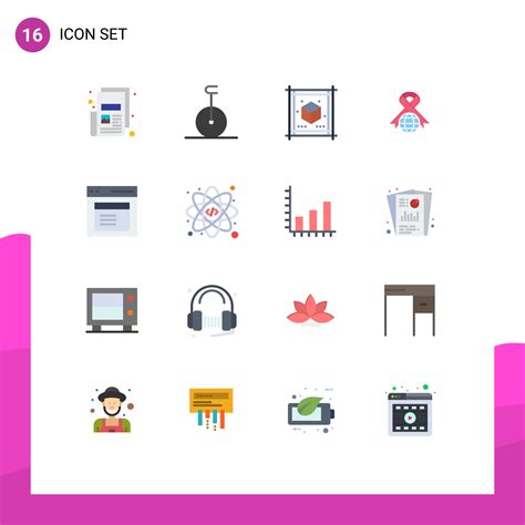 16 User Interface Flat Color Pack Of Modern Signs And Symbols Of Modal