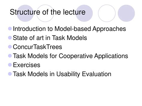 Ppt From Task Analysis And Task Modeling To Task Model Engineering