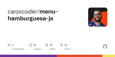 Github Carpicoder Menu Hamburguesa Js