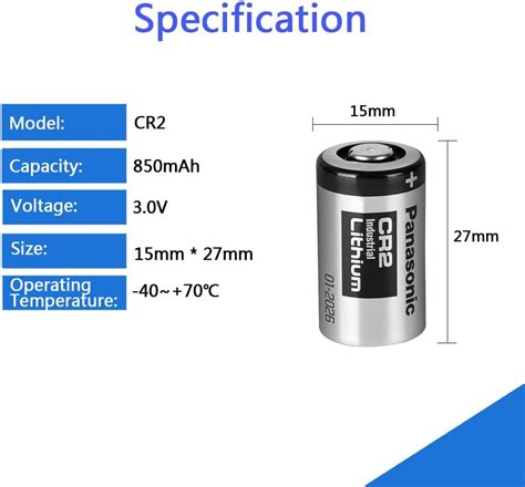 Panasonic Cr Cylindrical Industrial Lithium Batteries