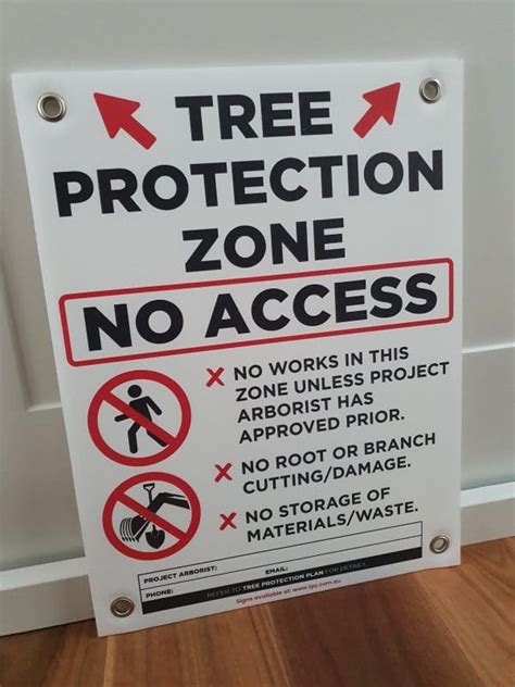 Tree Protection Zone Signs New Leaf Arboriculture
