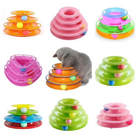 Tower Of Tracks Ball And Track Interactive Toy For Cats Fun Cat Game