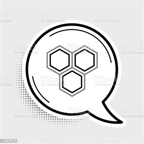 회색 배경에 격리 된 라인 허니콤 아이콘입니다 꿀 세포 기호입니다 달콤한 천연 식품 컬러풀한 아웃라인 컨셉 벡터 0명에 대한