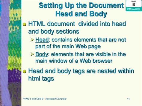 Ppt Html5 And Css3 Illustrated Unit B Getting Started With Html Powerpoint Presentation Id