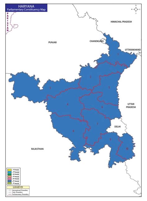 Haryana Lok Sabha General Election Schedule Map Pc 2019