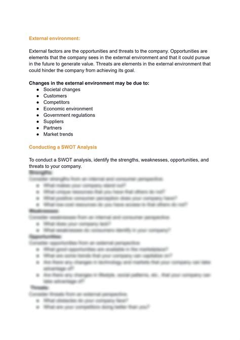 Solution Conducting A Swot Analyisis Studypool