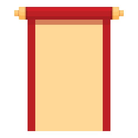 Red White Scroll Icon Cartoon Vector New Year Festival 14341728 Vector Art At Vecteezy