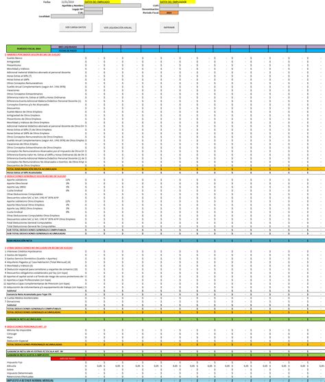 Planilla Excel Para El C Lculo De Las Retenciones Ganancias Ta Hot