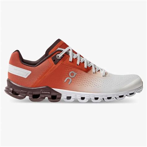 On Running Cloud Shoes Womens Cloudflow Rust White Cloudrust White