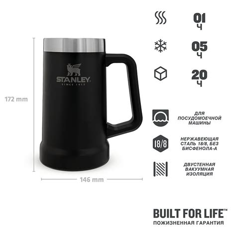 Кружка Stanley Classic чёрный, 0,7 л - купить в интернет-магазине ...