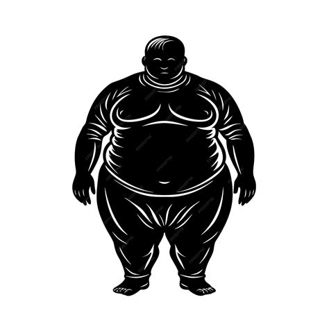 Premium Vector Inclusive Fat People Silhouette Vector