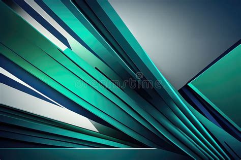 Minimalistic Linear Design With Overlapping Lines In Cool Blue And
