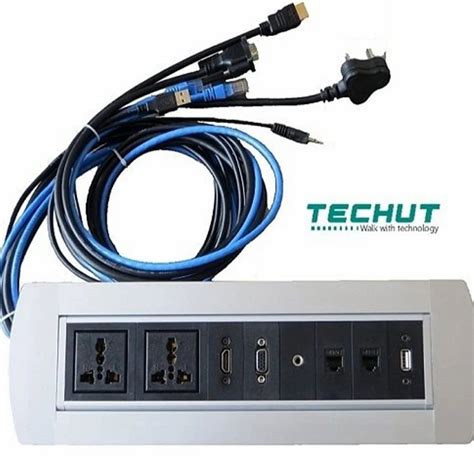 Pop Up Box Cable Cubby Slide Out With Wireless Charger 15 Watt