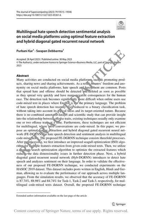 Multilingual Hate Speech Detection Sentimental Analysis On Social Media Platforms Using Optimal