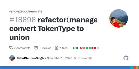 Refactor Manager Gradle Convert TokenType To Union By