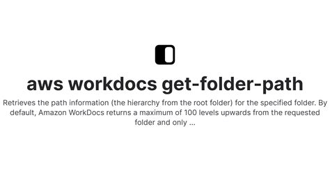 Aws Workdocs Get Folder Path Fig