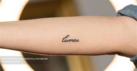 Lumos Tattoo For A Harry Potter Fan