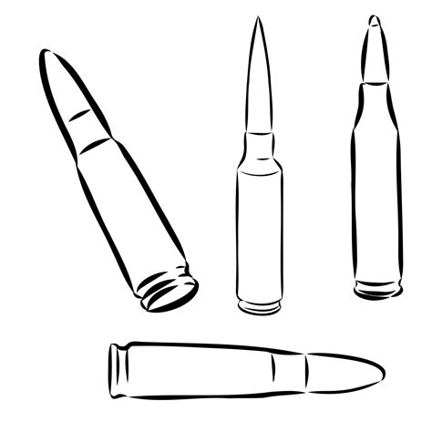 Bullet Vector Sketch 36438723 Vector Art At Vecteezy