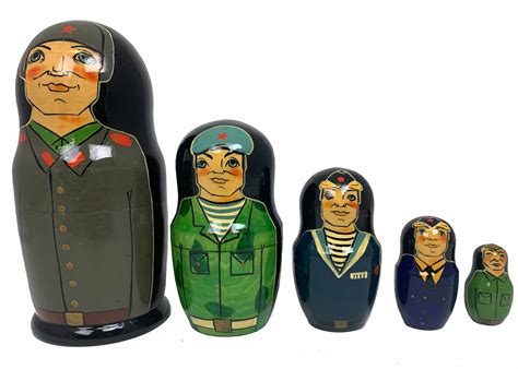 Soviet Armed Forces Nesting Doll 5pc6