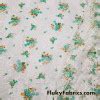 Flowery Print On Off White Stretch Lace Fabric Fluky Fabrics Online Shop