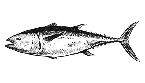 Vector Hand Drawn Salmon Fish Isolated On White Background 24317117