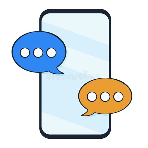 Smartphone With Speech Bubble Chatting On Mobile Phone Stock Vector Illustration Of Bubble