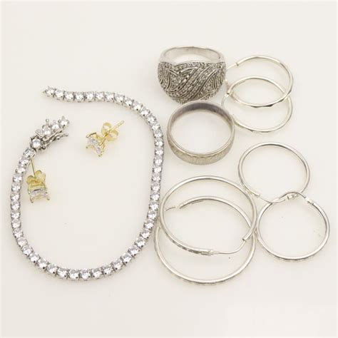 Silver Jewelry 11 Pieces Property Room