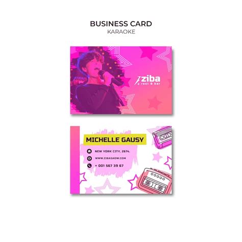 Karaoke Business Card Template