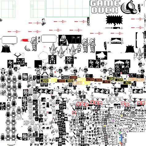 Undertale In Game Textures Undertale Textures Clipart Large Size