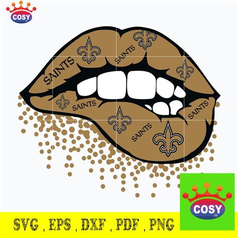New Orleans Saints Lips Svg New Orleans Saints Svg Saints Svg Trong 2024