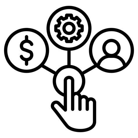 Resource Allocation Icon Line Vector Illustration 35642064 Vector Art