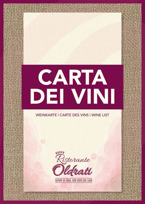 Carta Dei Vini Ristorante Oldrati