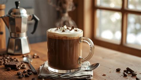 ცხელი შოკოლადი ყავით განწყობის ასამაღლებლად