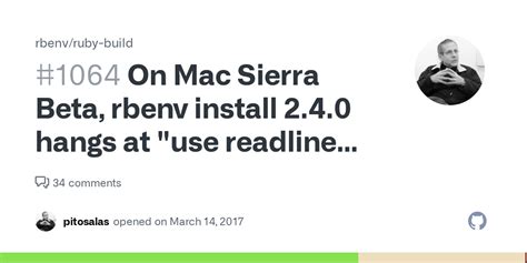 On Mac Sierra Beta Rbenv Install 240 Hangs At Use Readline From