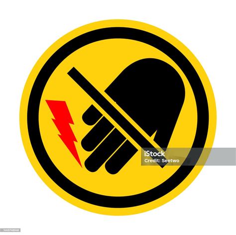 Jangan Sentuh Simbol Bahaya Listrik Ilustrasi Stok Unduh Gambar