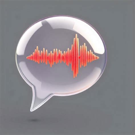 3d Sound Wave On Speech Bubble Audio Chat Element Message Bubble For Social Media Can Be Used