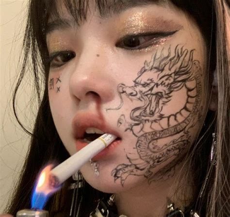 ♯𝒔𝒏𝒐𝒐𝒑𝒚 ֦᭟˘˘⭏ 𝙡𝙤𝙫𝙚🈀 ˎˊ˗ Asian Tattoo Girl Makeup Uzzlang Girl