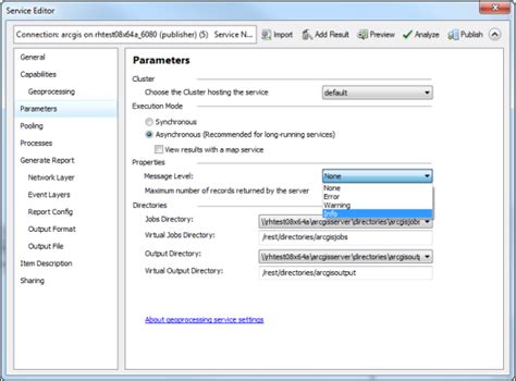 Publishing The Generate Report Tool To A Service—roadway Reporter For