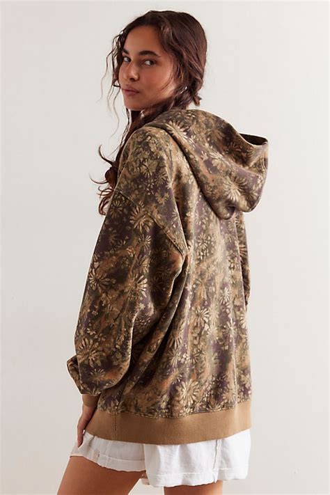 We The Free Its A Vibe Printed Hoodie Loose Outfit Casual Clothes