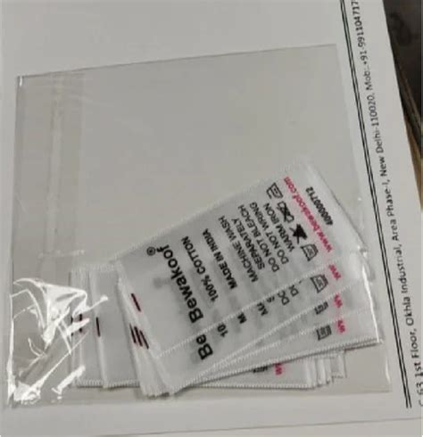 White Polyester Wash Care Label At Rs 5packet In Faridabad Id