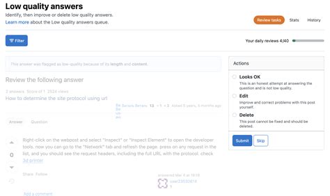 Spam Audits In Lqa Review Queue Show Grayed Meta Stack Overflow