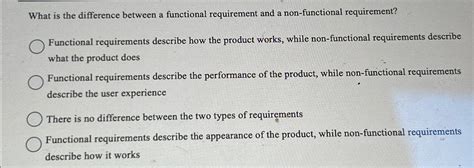 Solved What Is The Difference Between A Functional Chegg