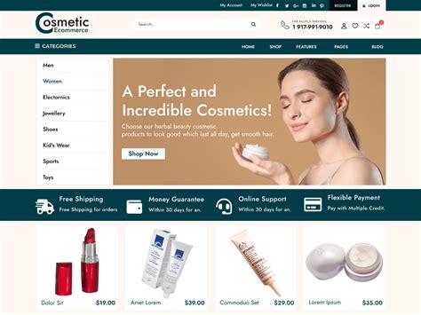 Cosmetic Ecommerce Store Theme —